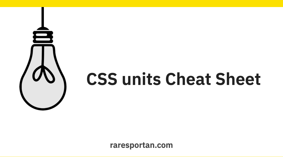 Css Units Cheat Sheet 